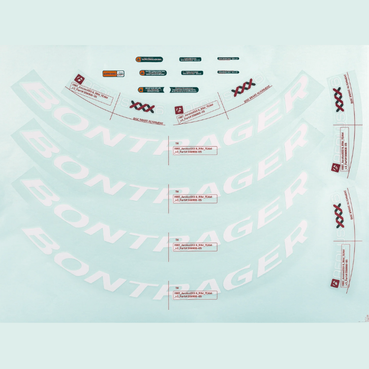 BONTRAGER Aeolus XXX 6 Decal Sticker Kit - White/Red | The Bicycle ...