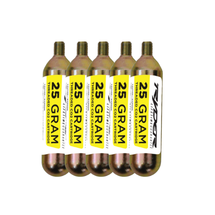 RYDER CO2 Bomb Threaded 25g 5-Pack | The Bicycle Service Company